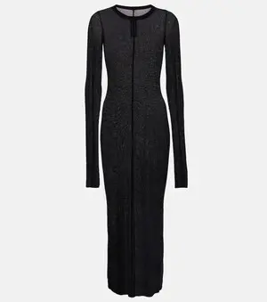 Rick Owens Knitted Midi Dress - Black