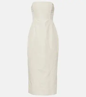 Strapless Silk Midi Dresses