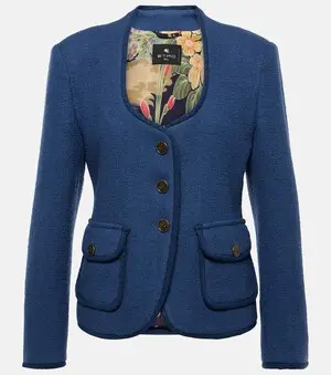 Etro Wool-blend Blazer - Blue