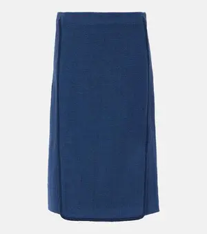Etro Wool-blend Pencil Skirt - Blue