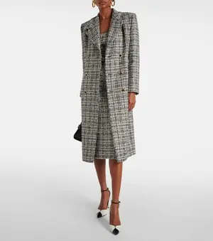 Alessandra Rich Lurex Tweed Coat