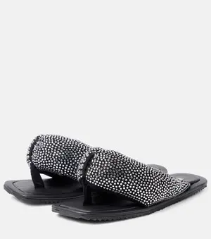 Attico Indie Embellished Thong Sandals