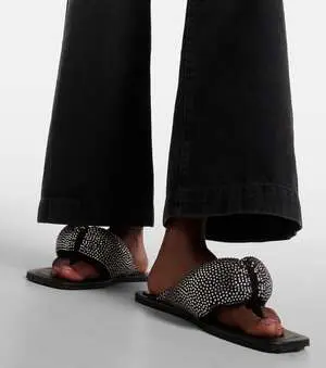 Attico Indie Embellished Thong Sandals