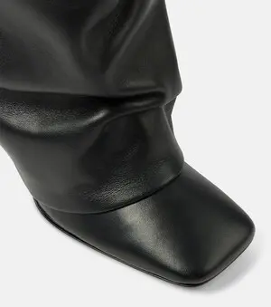 Attico Leather Knee-high Boots - Black
