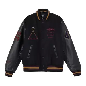 ジャケット・アウター STUSSY 40th Anniversary varsity Jacket Stussy 8 Ball 40th Anniversary IST Varsity Jacket
