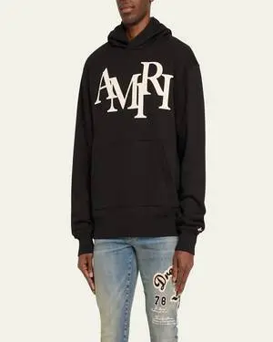 Amiri Staggered Logo Hoodie
