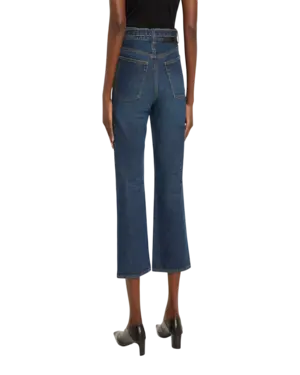 Sacai Bootcut Denim Capri Pants