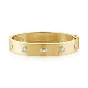 Stephanie Gottlieb Fancy Bezel Five Stone Bangle
