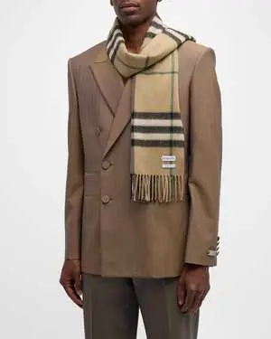 Burberry Giant Check Cashmere Scarf Linden