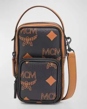 Mcm Aren Maxi Visetos Small Crossbody Bag - Black