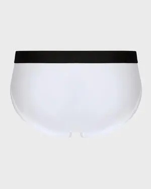 Dolce & Gabbana Apos;s Italic Logo Midi Briefs - White