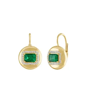 Stephanie Gottlieb Mini Candy Emerald Cut Wire Earrings