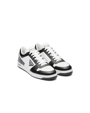 Prada Downtown Leather Sneakers - White