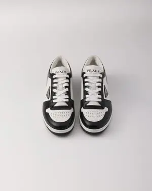 Prada Downtown Leather Sneakers - White