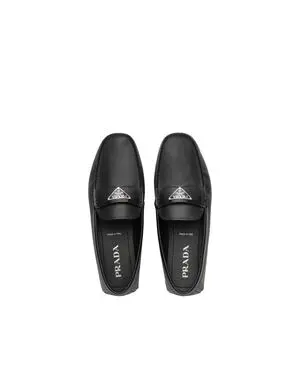 Prada Saffiano Leather Drivers - Black