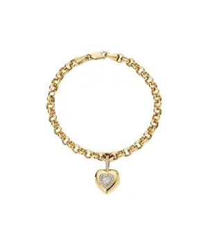Stephanie Gottlieb Mini Diamond Heart Button Bracelet