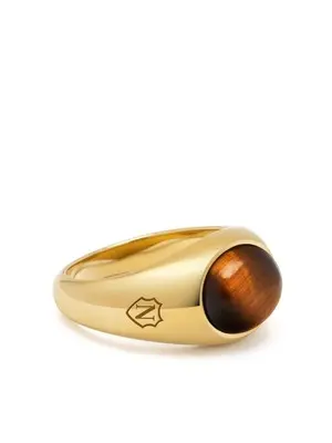 NIALAYA JEWELRY Tiger-eye Signet Ring - Gold