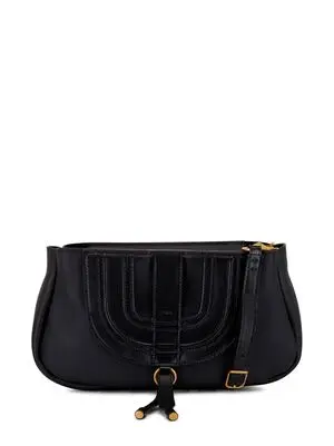 Chloé Embossed Logo Clutch - Black