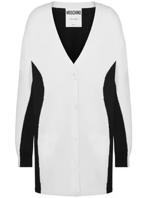 Moschino Two-tone V-neck Cardigan - White