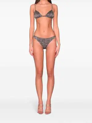 FLEUR DU MAL Luxe Thong - Grey
