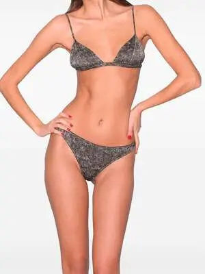 FLEUR DU MAL Luxe Thong - Grey