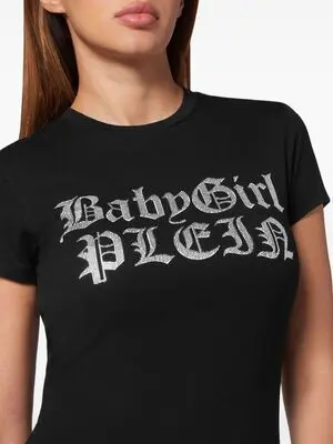 Philipp Plein Lettering Cotton T-shirt - Black