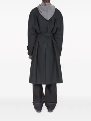MAISON MARGIELA Iridescent Belted Trench Coat - Black