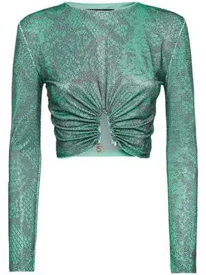 Philipp Plein Embellished Cropped T-shirt