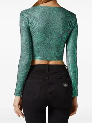Philipp Plein Embellished Cropped T-shirt