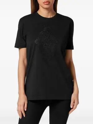 Philipp Plein Skull-embroidered T-shirt