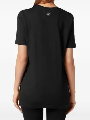 Philipp Plein Skull-embroidered T-shirt