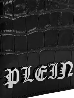 Philipp Plein Gothic Plein Crocodile-embossed Passport Cover