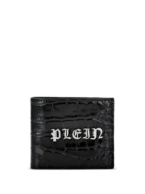 Philipp Plein Gothic Plein Crocodile-embossed Wallet - Black