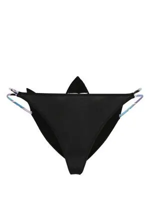 Emilio Pucci Floral-appliqué Bikini Bottom - Black