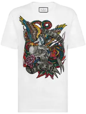 Philipp Plein Tattoo Motif T-shirt - White