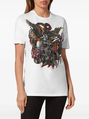 Philipp Plein Tattoo Motif T-shirt - White