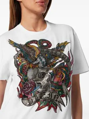 Philipp Plein Tattoo Motif T-shirt - White