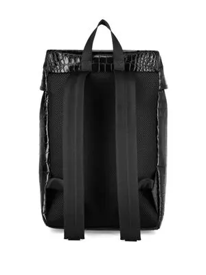 Philipp Plein Crocodile-embossed Leather Backpack