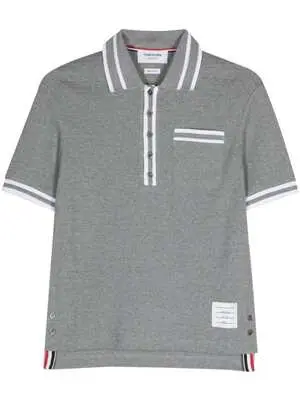 Thom Browne Pointelle Cotton Polo Shirt