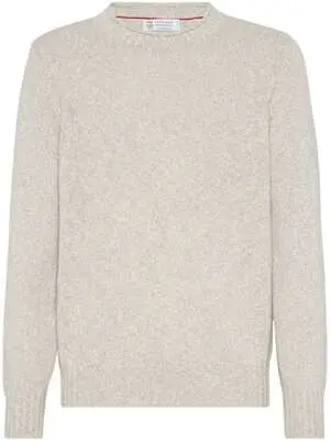 Brunello Cucinelli Mélange Jumper - White