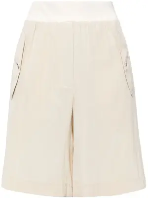 Helmut Lang Silk Bomber Shorts - Neutrals