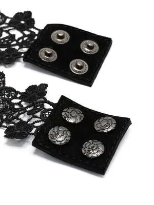 MANOKHI Floral-lace Choker Necklace - Black