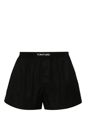 TOM FORD Logo-waistband Boxer Shorts - Black