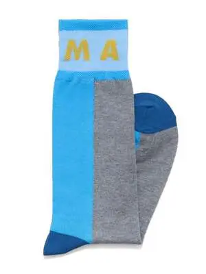 Marni Logo-intarsia Color-block Socks