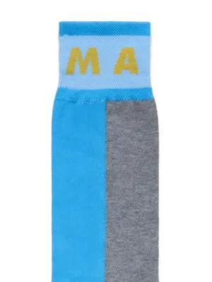 Marni Logo-intarsia Color-block Socks