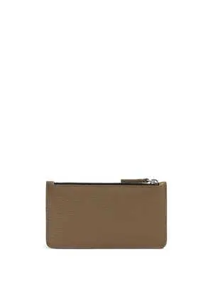 Marni Leather Card Case With Mending-embroidery - Neutrals