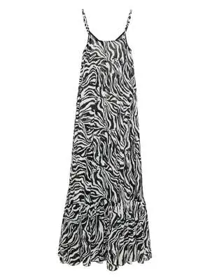 ROTATE BY BIRGER CHRISTENSEN X Reina Olga Zebra-print Maxi Dress