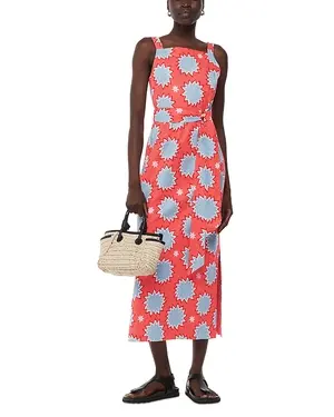 Whistles Sunburst Print Midi Dress