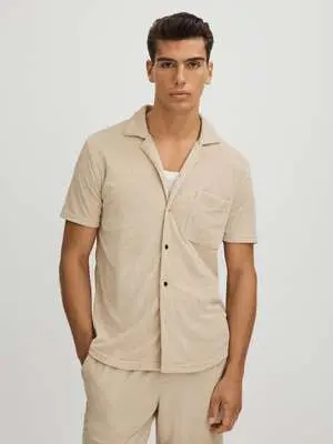 Paige Terry Cuban Collar Shirt - Natural
