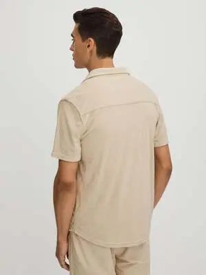 Paige Terry Cuban Collar Shirt - Natural